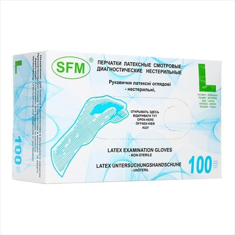 Перчатки смотр sfm р l N50 н/стер латекс пар цена 1250 руб в Москве ...